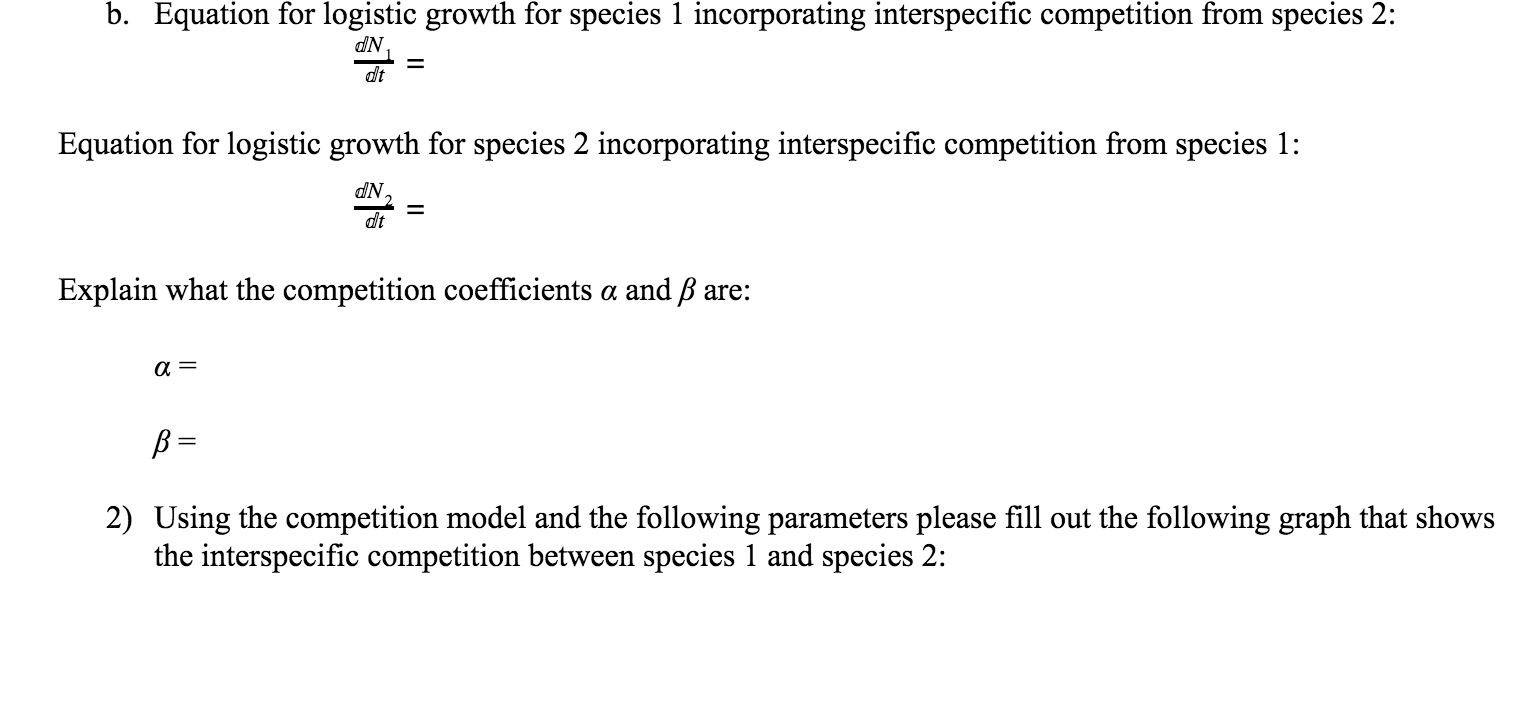 Competition Worksheet To help you answer these | Chegg.com