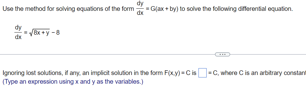 Solved Use the method for solving equations of the form | Chegg.com