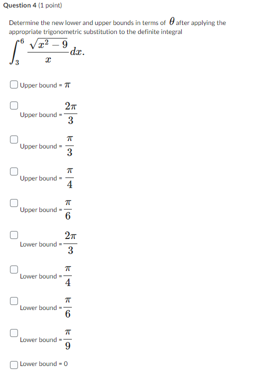 Solved Question 4 (1 ﻿point)Determine the new lower and | Chegg.com