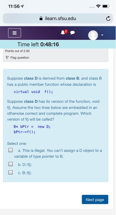Solved 10:31 ilearn.sfsu.edu Finish attempt Time left | Chegg.com