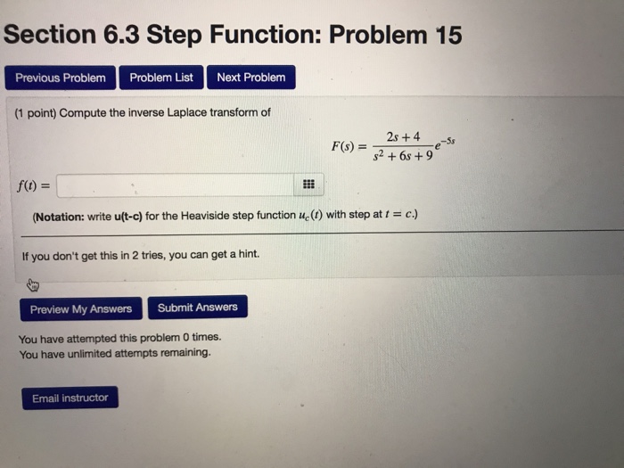 Solved Section 6 3 Step Function Problem 15 Previous
