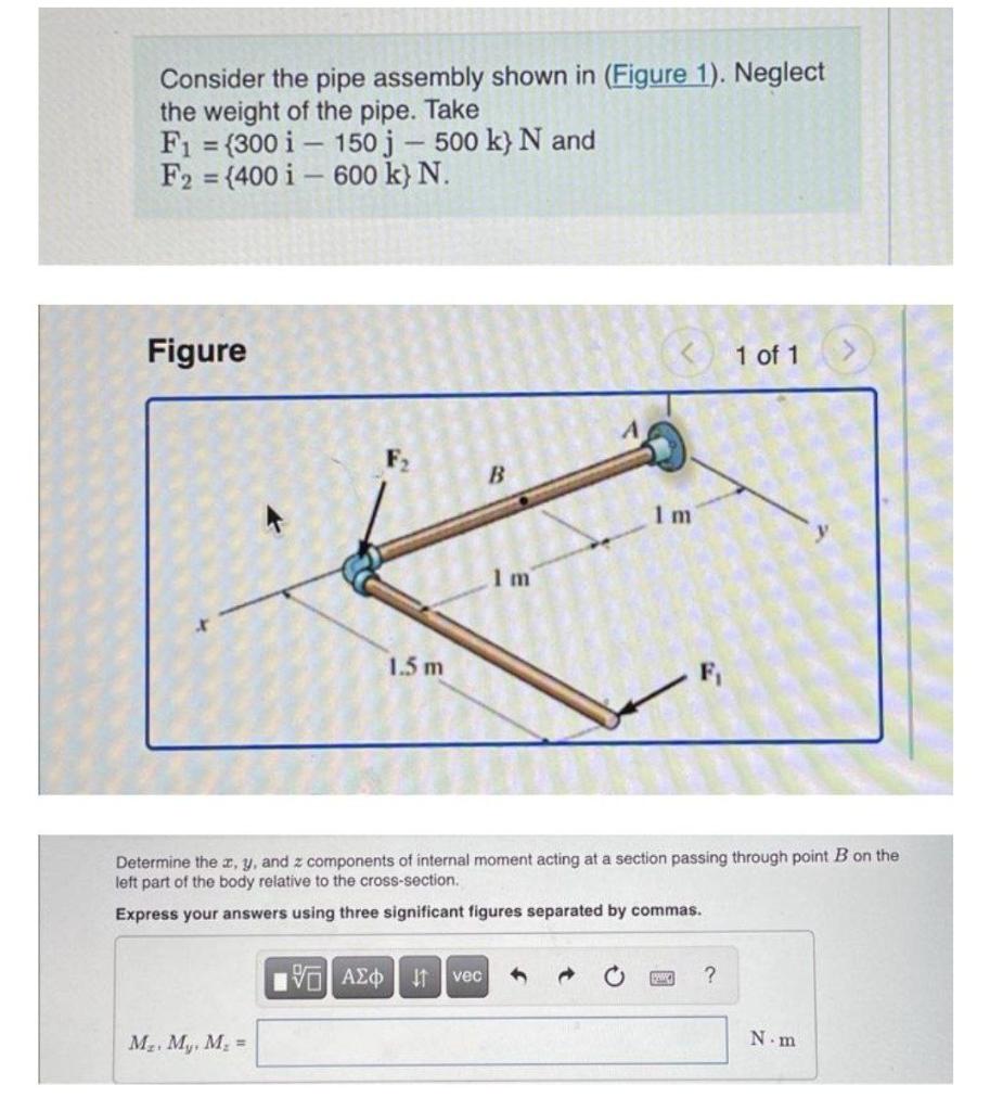 Solved Consider the pipe assembly shown in (Figure 1). | Chegg.com