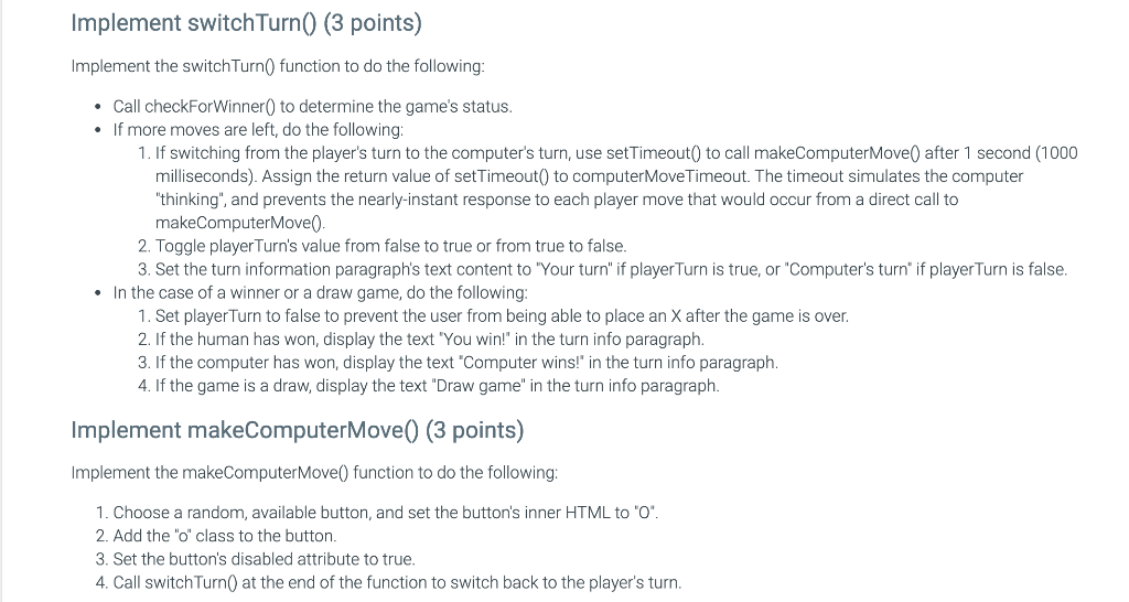 Solved 7.16 LAB: JavaScript Tic-Tac-Toe In this lab, you | Chegg.com
