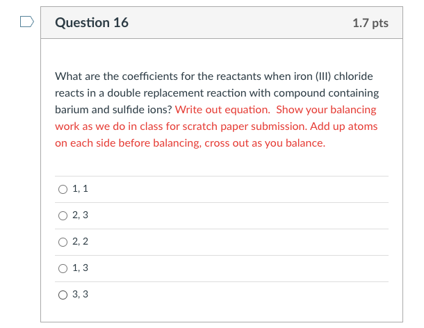 Solved What are the coefficients for the reactants when iron | Chegg.com