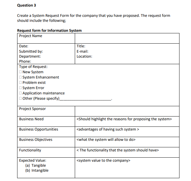 Solved Instruction: As a system analyst, you are required to | Chegg.com