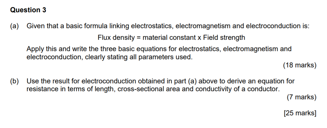 Solved Question 3 (a) Given that a basic formula linking | Chegg.com