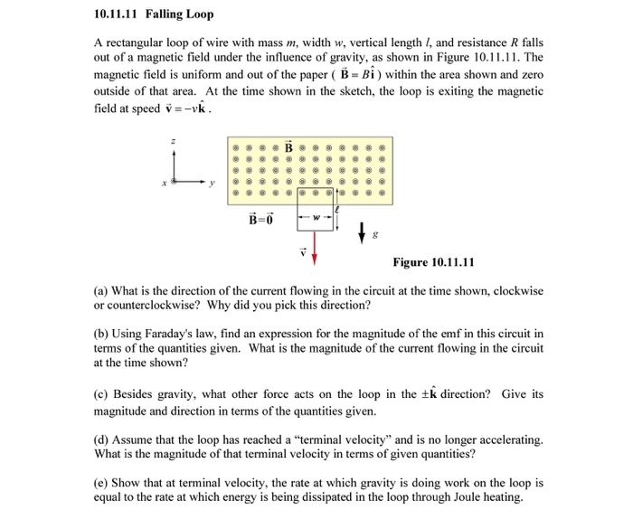 Solved 10.11.10 Square Loop Moving Through Magnetic Field An | Chegg.com