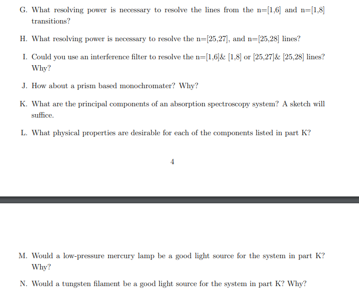 G. What resolving power is necessary to resolve the | Chegg.com