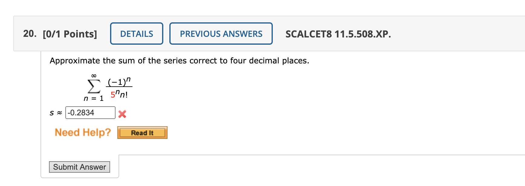 Solved 20. [0/1 Points] DETAILS PREVIOUS ANSWERS SCALCET8 | Chegg.com
