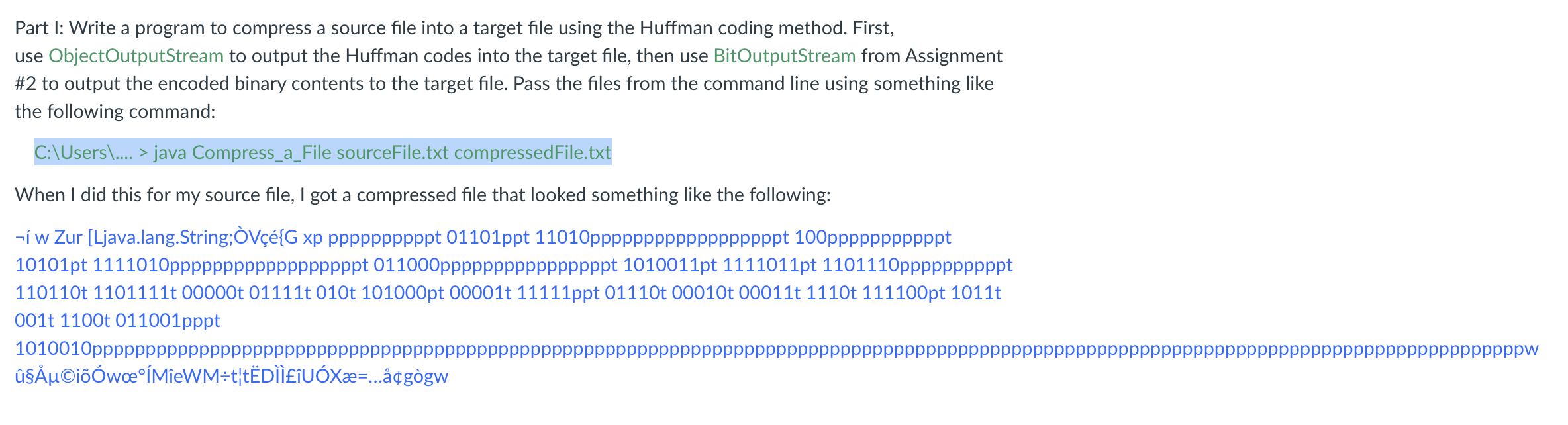 Solved Part I: Write a program to compress a source file | Chegg.com