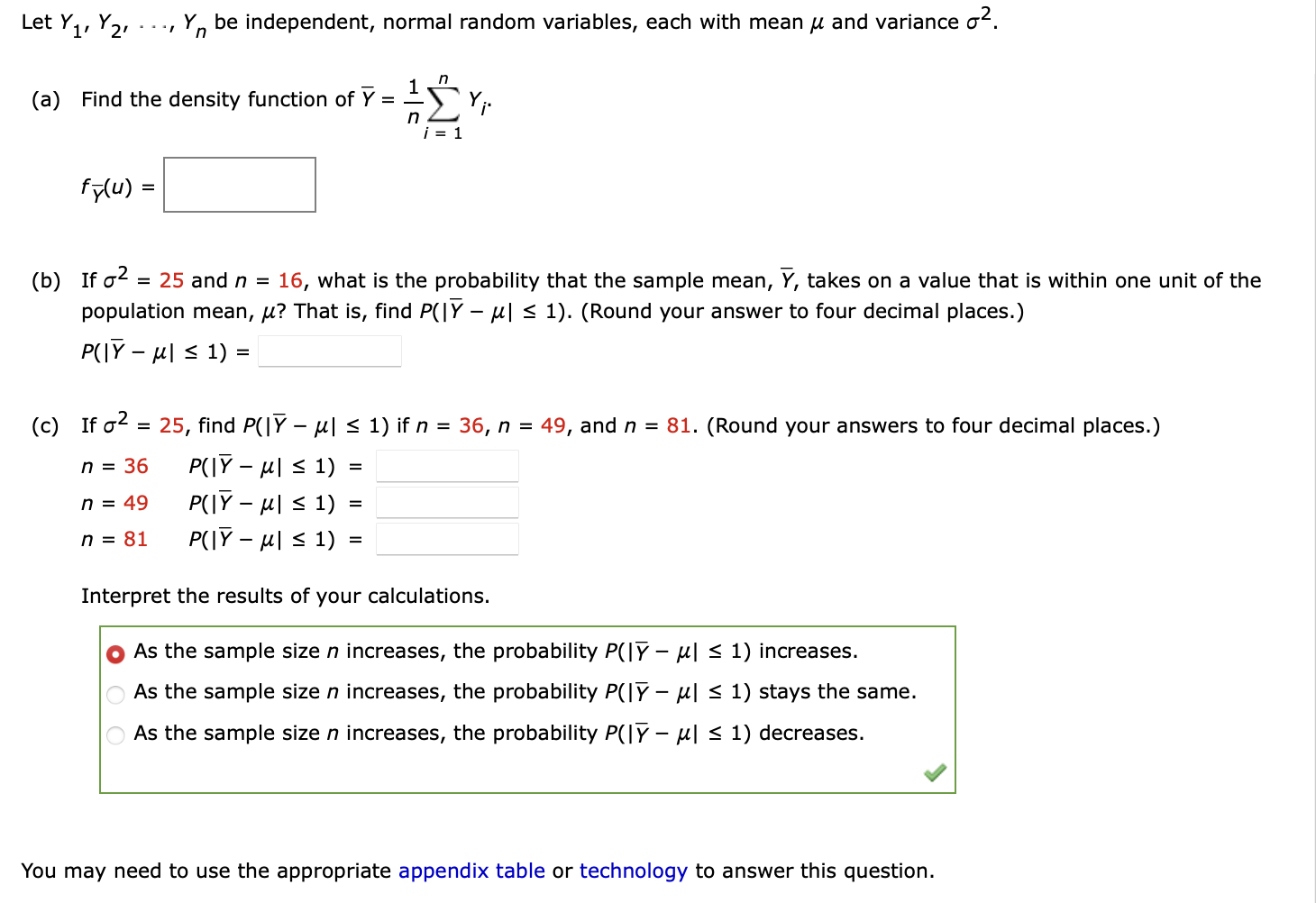 Let Y1,Y2,dots,Yn be ﻿independent, normal random | Chegg.com