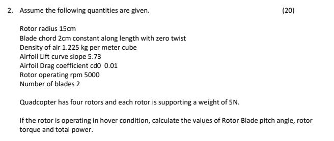 Assume the following quantities are given. (20) Rotor | Chegg.com