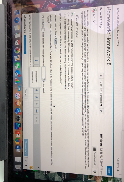 Solved G ECON 302-Web1- Summer 2019 Alec Byrd & Homework: | Chegg.com