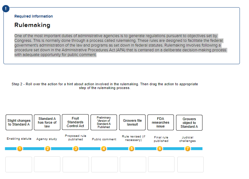 Solved Required Information Rulemaking One of the most | Chegg.com