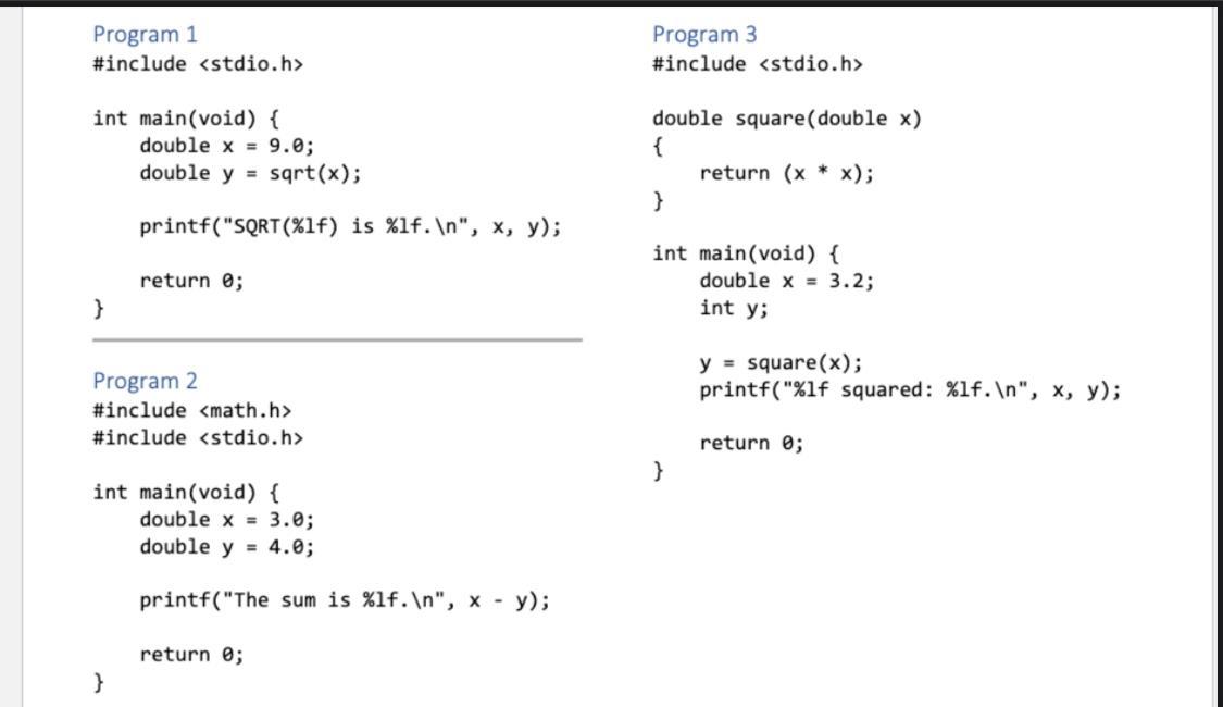 Solved Program 1 #include Program 3 #include int | Chegg.com