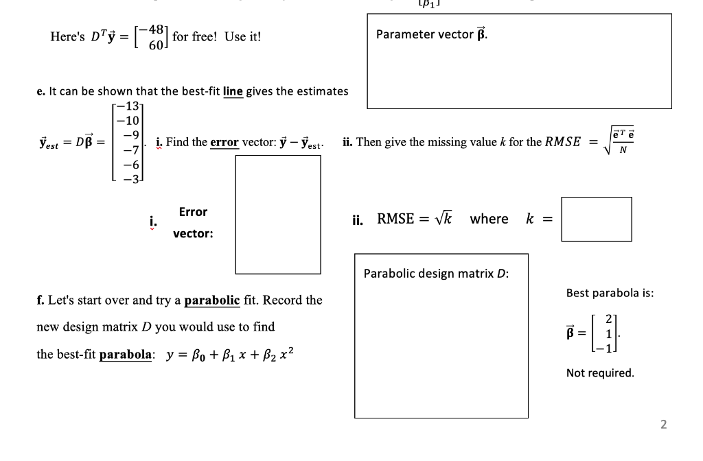 (7 points) Problem 2: Curve Fitting: Six data points | Chegg.com