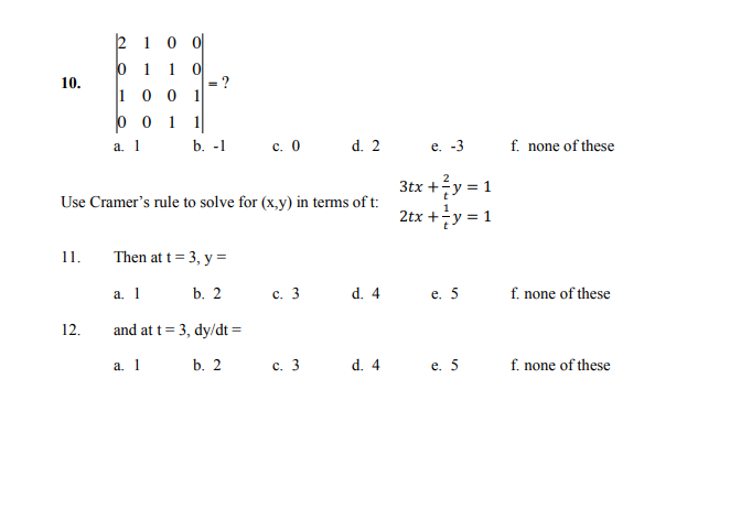Solved Assume A . B-/ a' b O I lcd , det(A)= 3, det(B) = 5 | Chegg.com