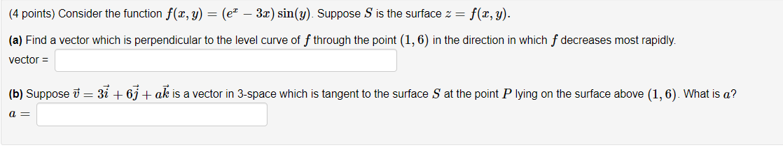 Solved (4 points) Consider the function | Chegg.com