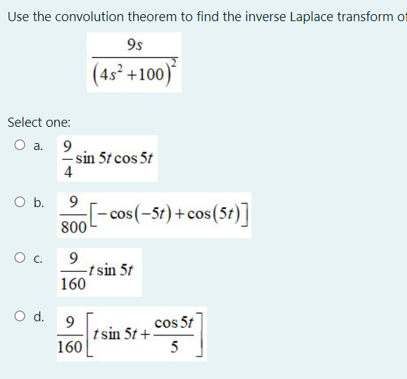 Solved Use the convolution theorem to find the inverse | Chegg.com