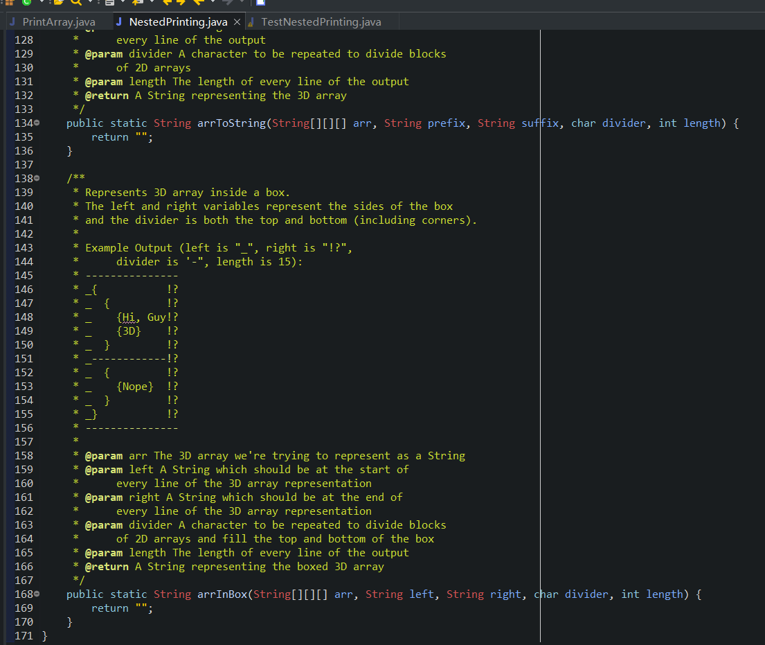 Solved In Java Please Boxing And Nesting Arrays The 