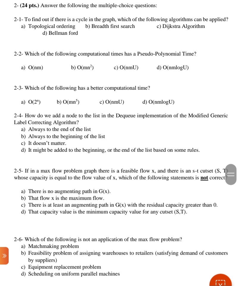 Solved 2-1- To find out if there is a cycle in the graph, | Chegg.com