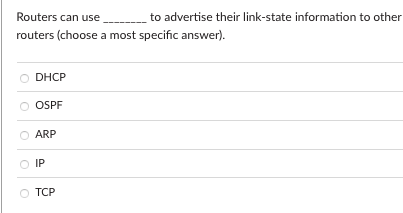 Solved Routers can use to advertise their link-state | Chegg.com