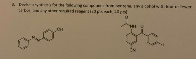 Solved 3. Devise a synthesis for the following compounds | Chegg.com