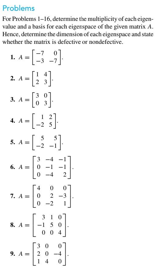 Solved Problems For Problems 1-16, determine the | Chegg.com