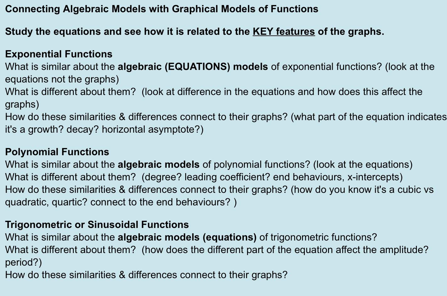 Connecting Algebraic Models with Graphical Models of | Chegg.com