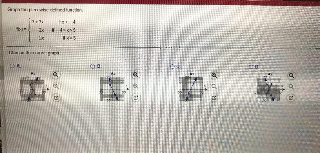 Solved Graph the piecewise-defined function 3 + 3x f(x) = 2x | Chegg.com