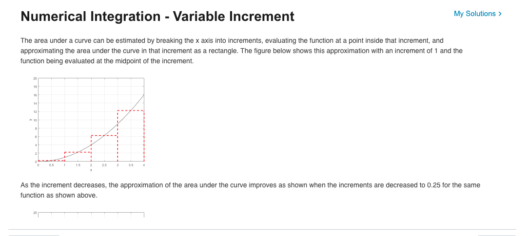 Solved Numerical Integration Variable Increment My 