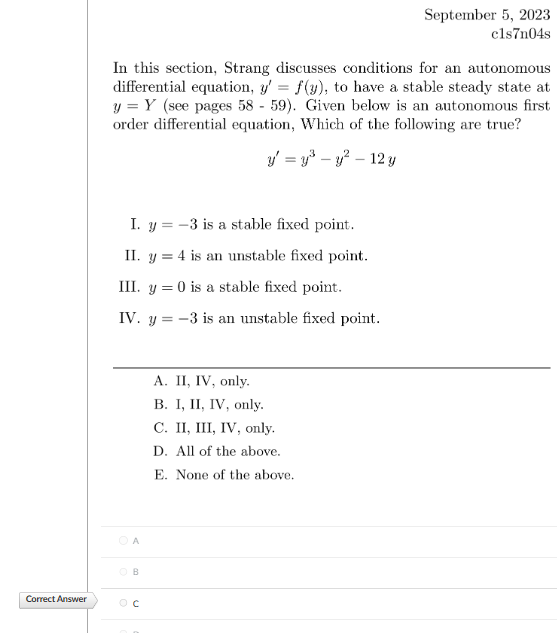 Solved September 5, 2023c1s7n04sIn this section, Strang | Chegg.com
