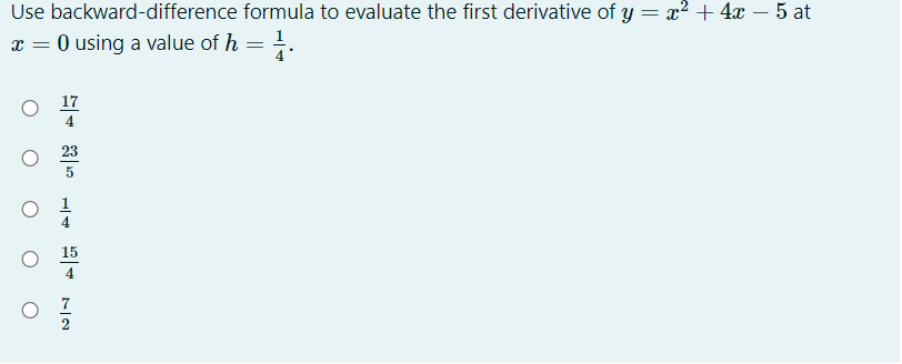 Solved Use backward-difference formula to evaluate the first | Chegg.com