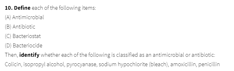 Solved 10. Define each of the following items: (A) | Chegg.com