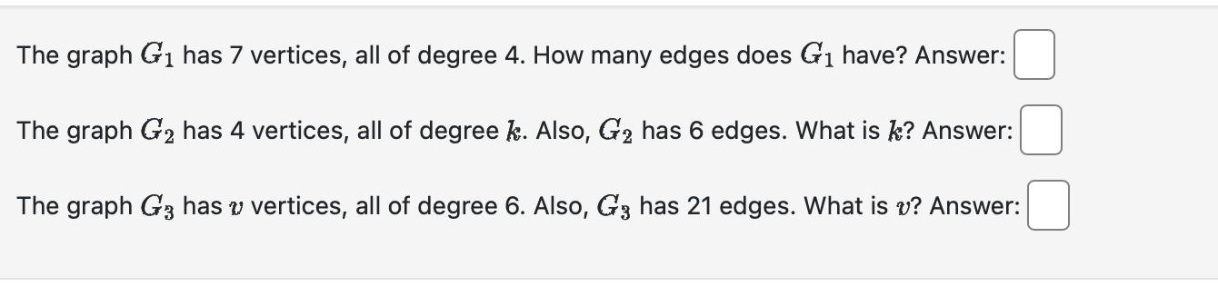 Solved The graph G1 has 7 vertices, all of degree 4 . How | Chegg.com