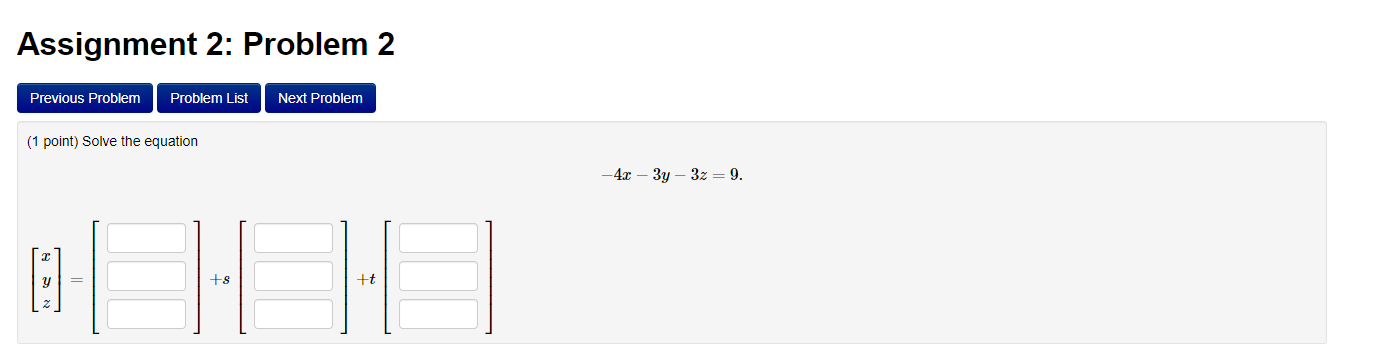 Solved (1 point) Solve the | Chegg.com Solved (1 point) Solve the | Chegg.com