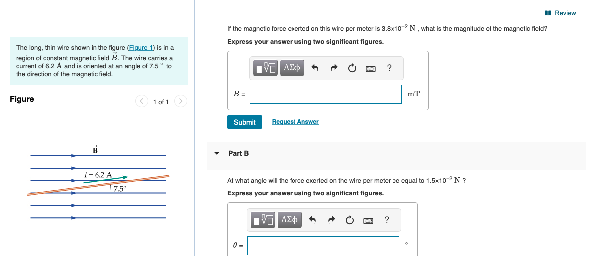 Solved If the magnetic force exerted on this wire per meter | Chegg.com