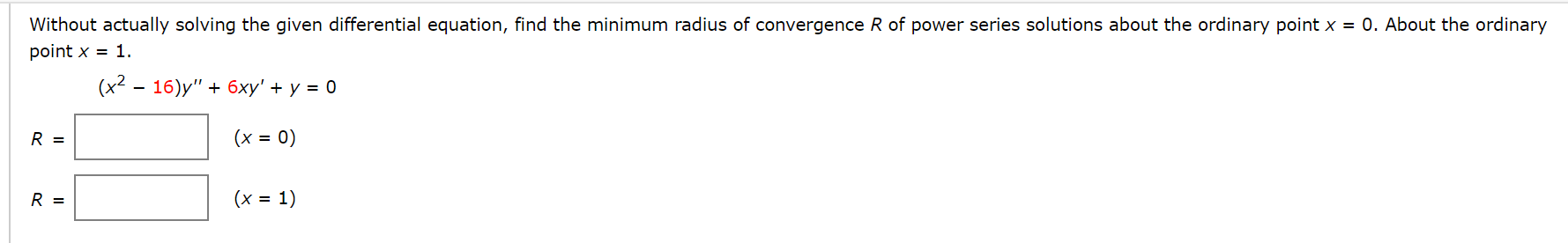Solved Without actually solving the given differential | Chegg.com