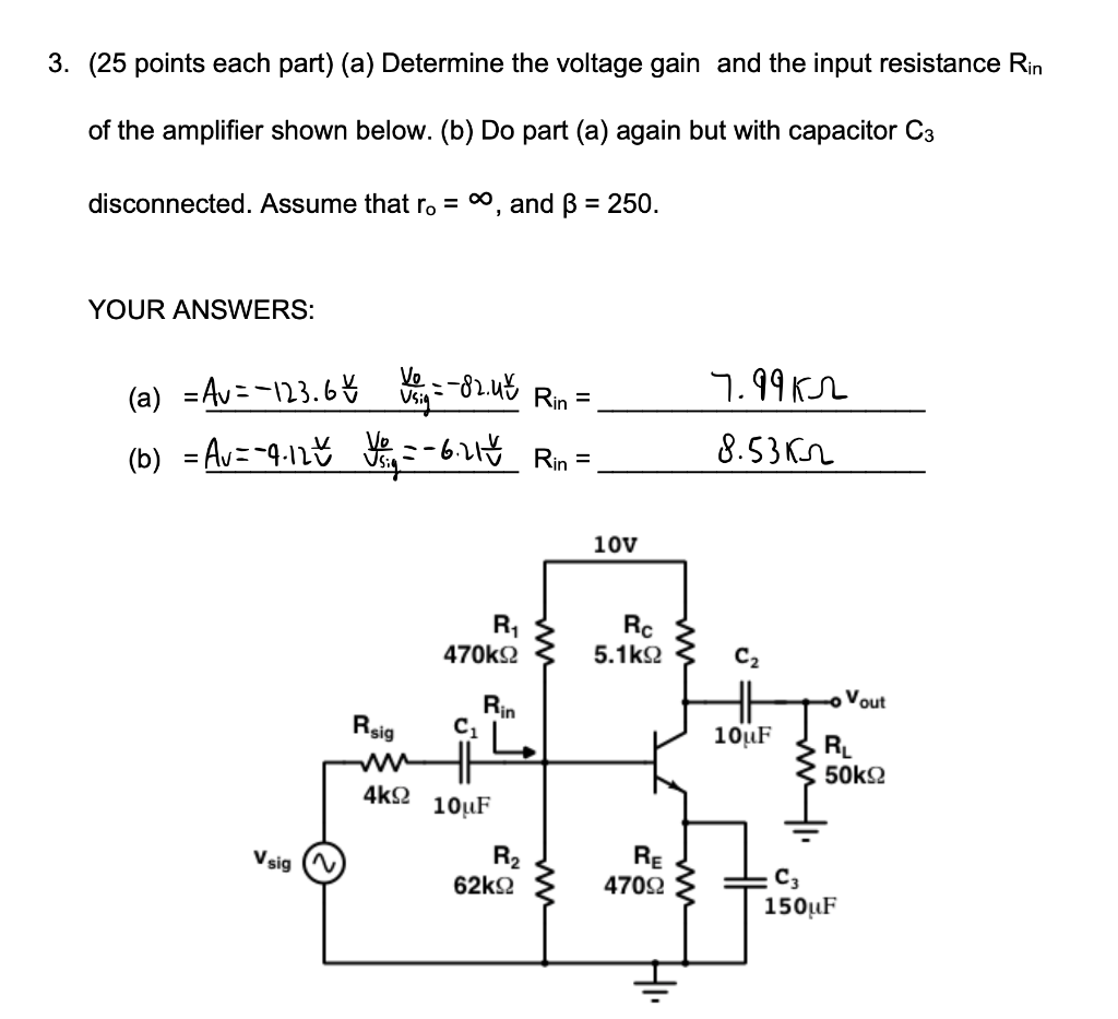Solved 3. (25 points each part) (a) Determine the voltage | Chegg.com Solved 3. (25 points each part) (a) Determine the voltage | Chegg.com