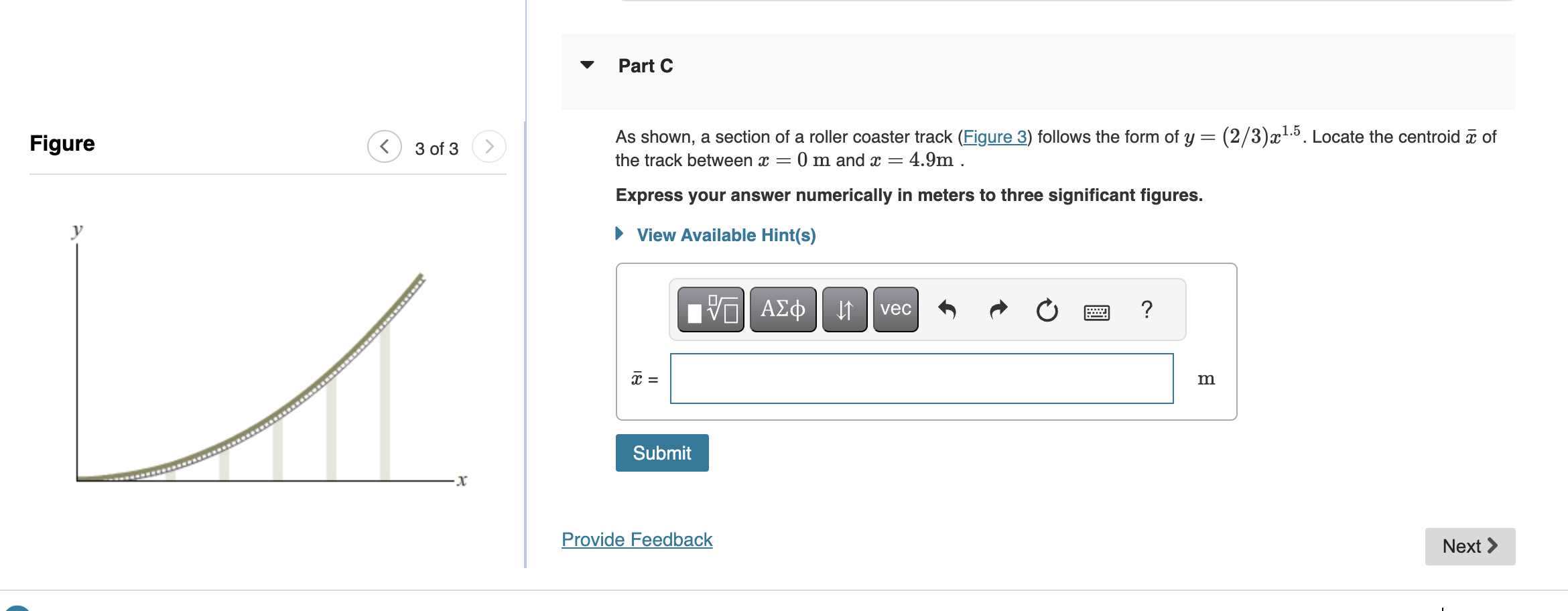 Solved Part CFigureAs shown, a section of a roller coaster | Chegg.com