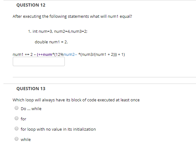 Solved QUESTION 12 After executing the following statements | Chegg.com