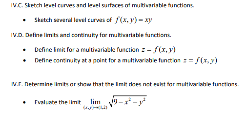 Solved IV.C. Sketch level curves and level surfaces of | Chegg.com