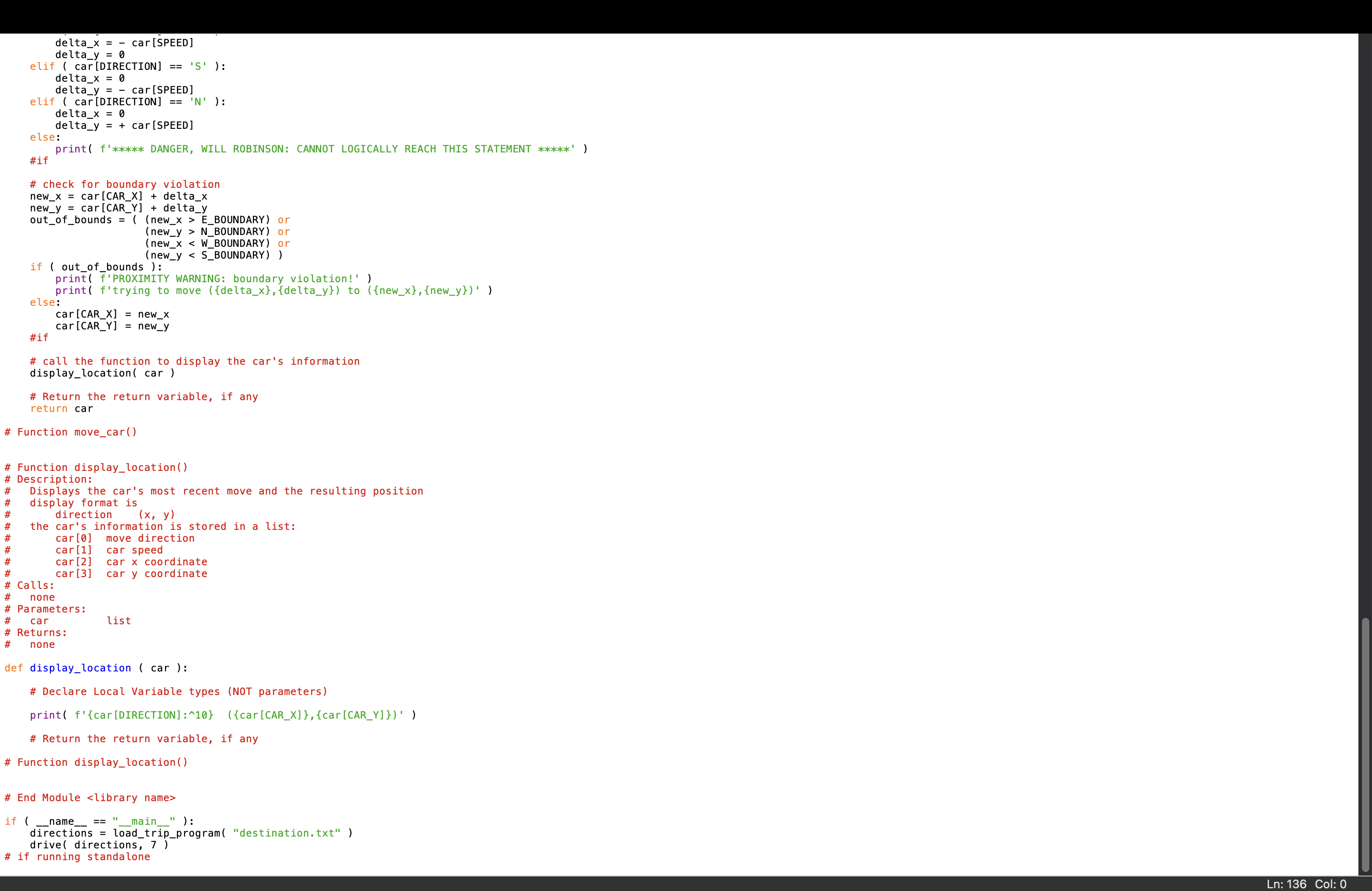 Solved \# Library smartCarFunctions \# Description: \# | Chegg.com