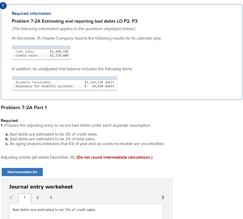 Solved Required information Problem 7-2A Estimating and | Chegg.com