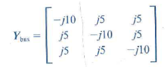 Solved For the 3-bus system whose Ybus is given, calculate | Chegg.com