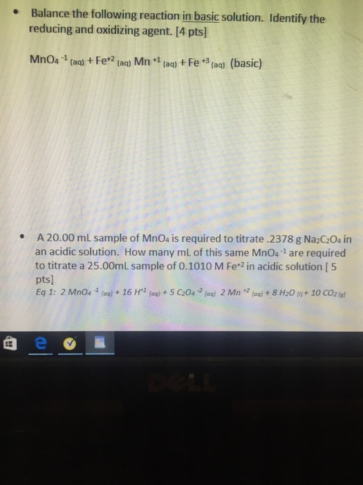 Solved Balance the following reaction in basic solution. | Chegg.com