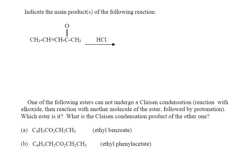 Solved Indicate the main product(s) of the following | Chegg.com
