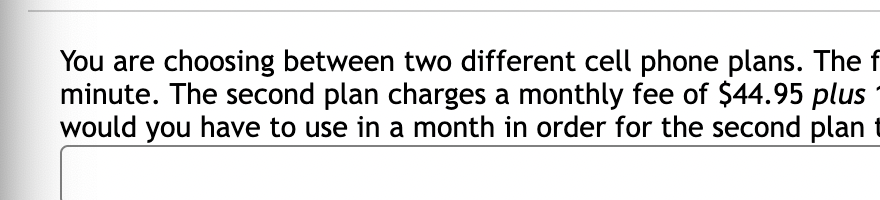 Solved You are choosing between two different cell phone | Chegg.com