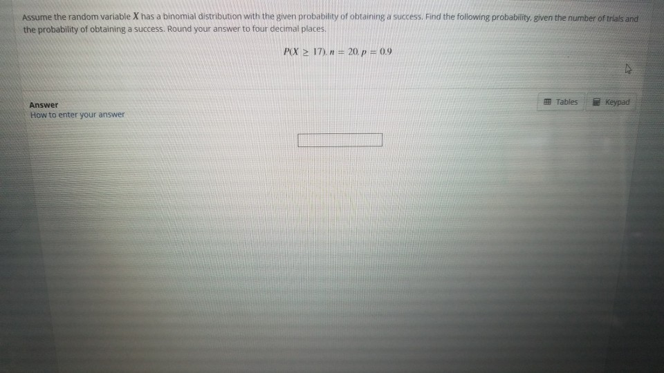 Solved Assume The Random Variable X Has A Binomial