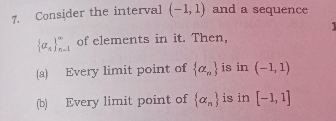 Solved Consider the interval (−1,1) and a sequence {αn}n=1∞ | Chegg.com